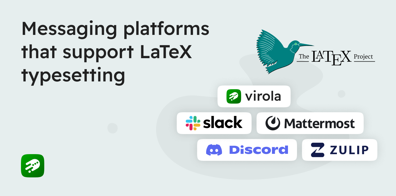 Messaging Platforms that Support LaTeX Typesetting